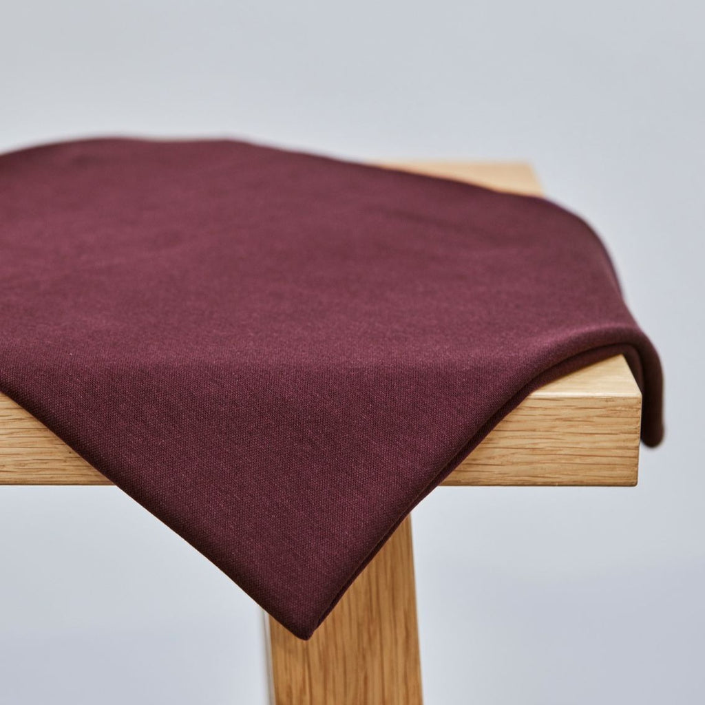 Two-Face Coda Interlock with TENCEL™ fibres - Meet Milk - Maroon – Sew ...