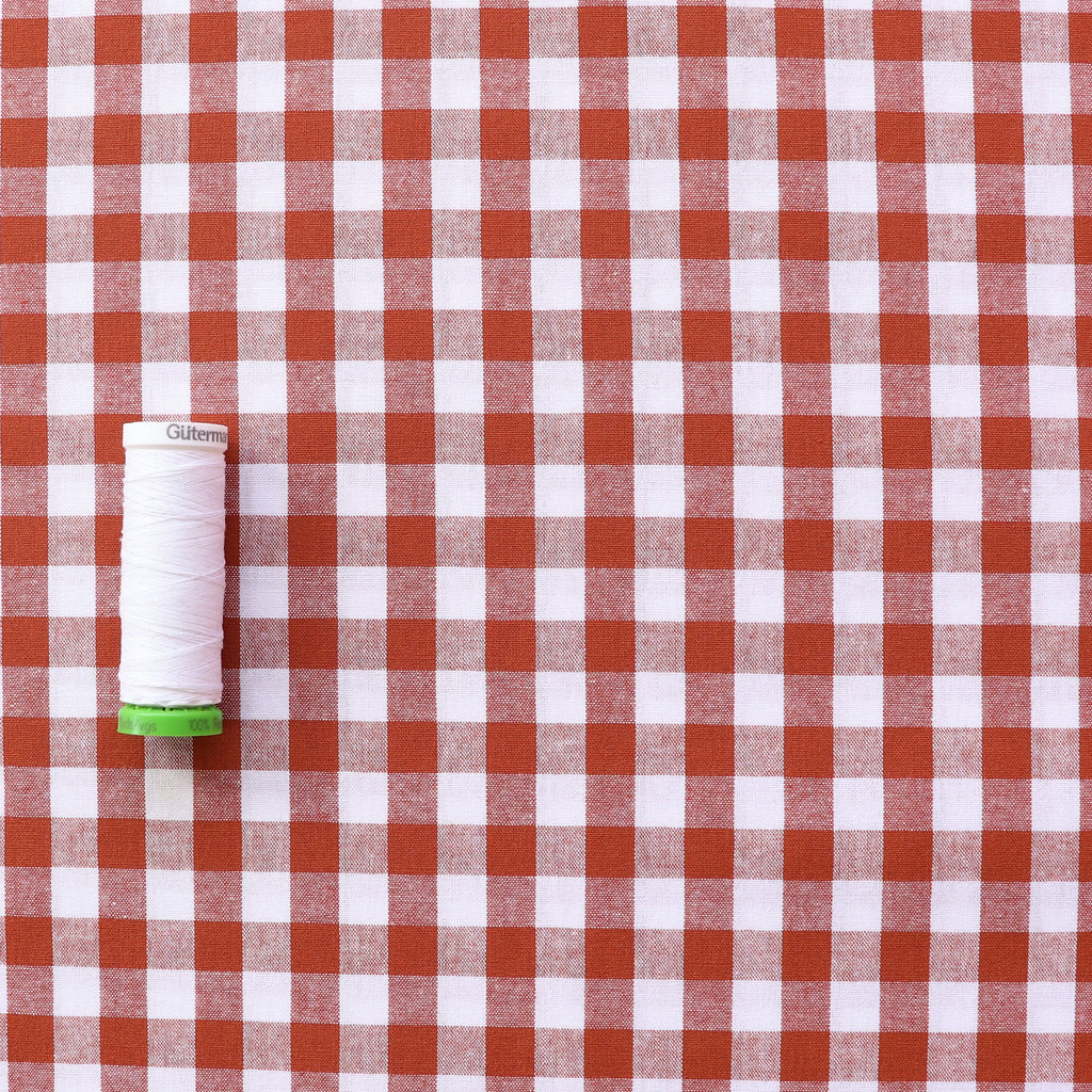 Gingham Yarn Dyed Cotton - Rust – Sew Me Sunshine